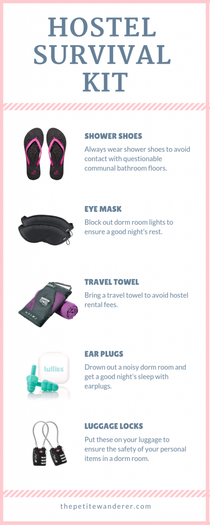 Hostel Survival Kit | What to Pack for a Hostel - The Petite Wanderer